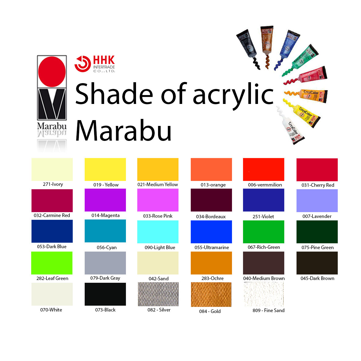 สีอคริลิค MARABU (มาราบู) 100 ML. – ผู้นำเข้าและจำหน่ายอุปกรณ์ศิลปะ ...